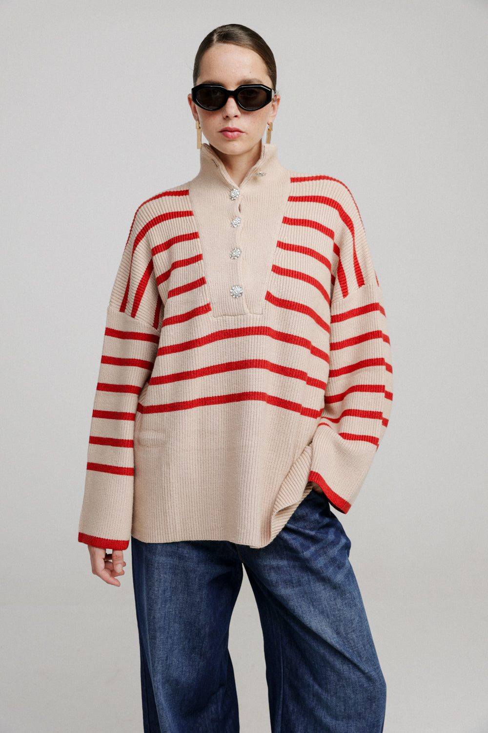 Now Cream Striped Sweater – SEESTARZ